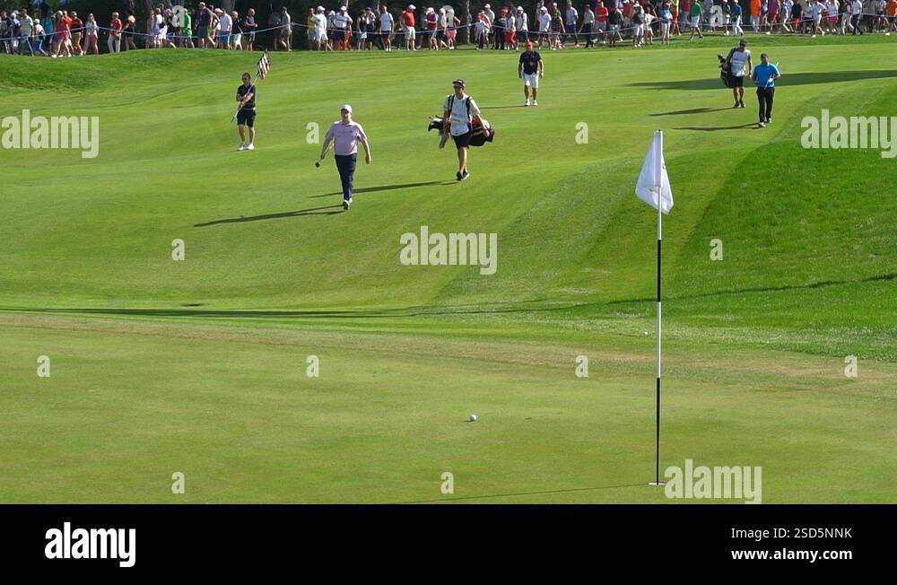 Golfer Playing In Golf Club, A World Class Golf Course Stock Video Footage - Alamy