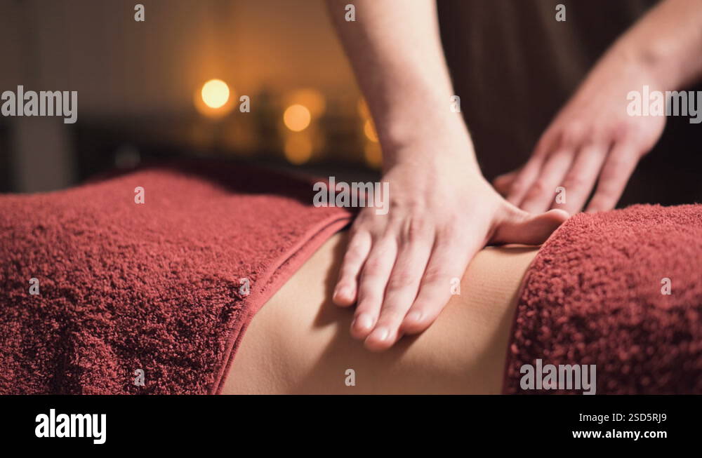 Close-up shallow depth of field. Professional elite massage of the ...