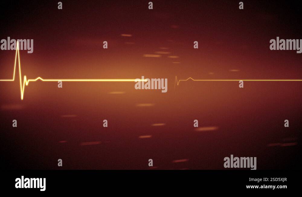Orange heart monitor line with moving background Stock Video Footage ...