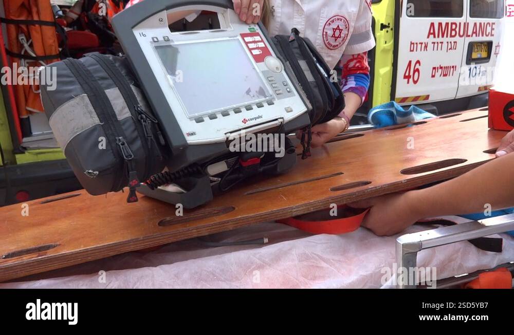 monitor ambulance equipment Coronavirus covid-19 Pandemic Stock Video ...