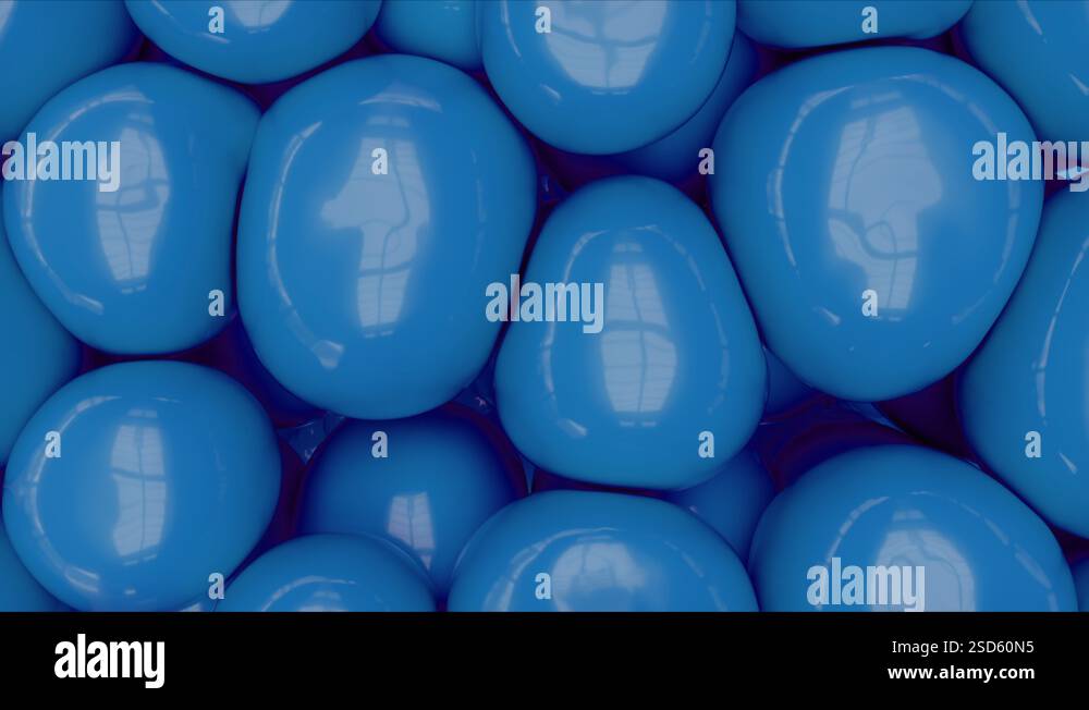 Abstract Blue Spheres Background, 3d Loopable Animation 4k Stock Video ...