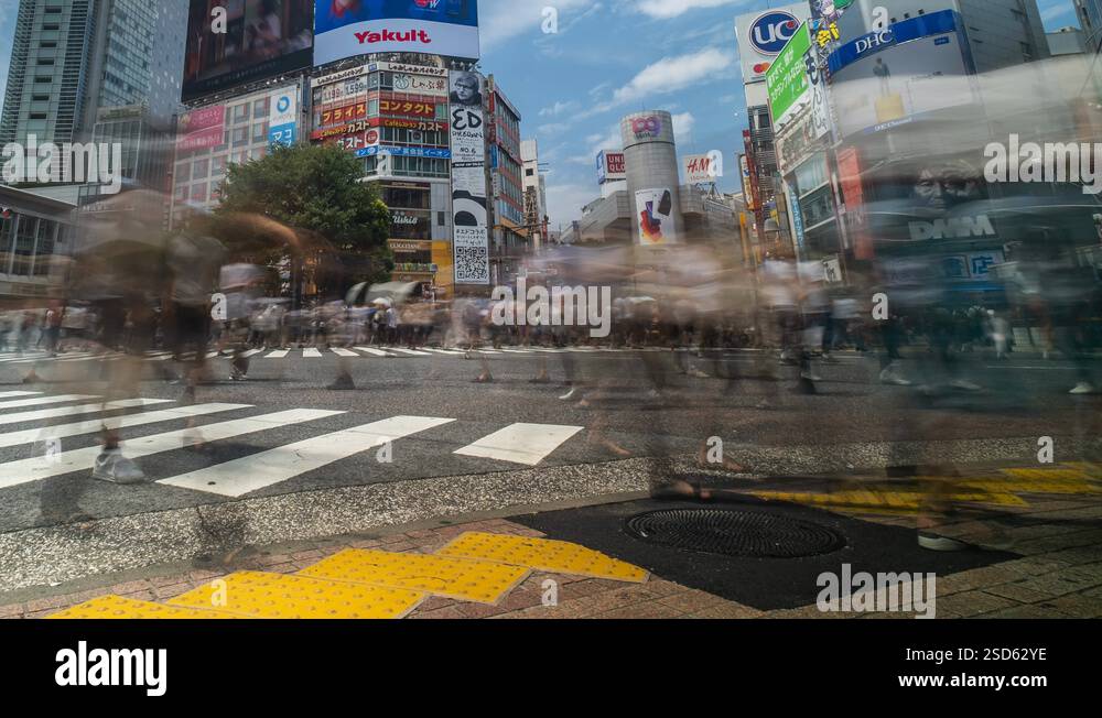 Pedestrian Crowd Time Lapse, Shibuya, Tokyo, Japan Stock Video Footage ...