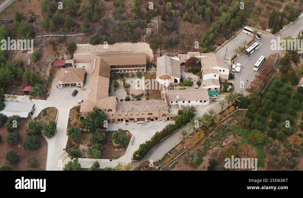 St. Thekla Monastery, near highway to capital of Cyprus Nicosia, in ...