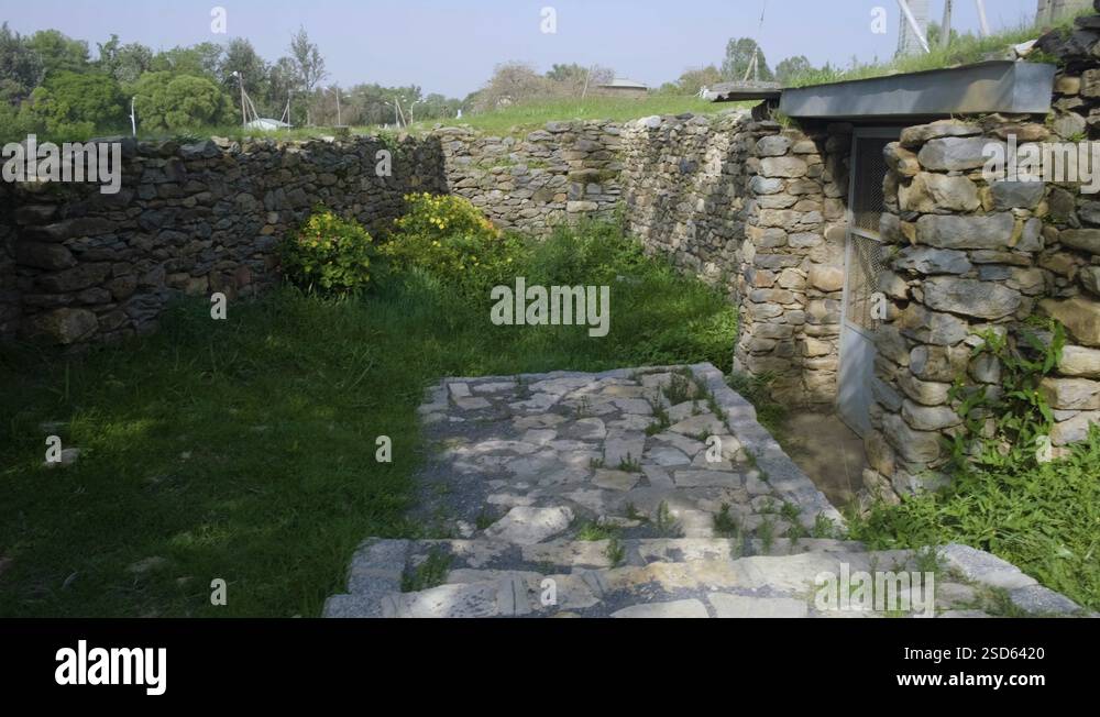 Pan from Tomb Brick Arches Entrance to King Ezana and Rome Stele Aksum ...