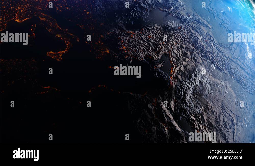 Spinning realistic globe world map Stock Video Footage - Alamy