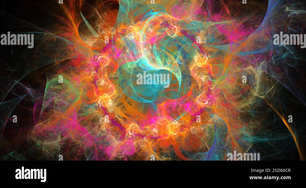 4K flowing swirl, centered, seamless looping fractal, 60 second ...