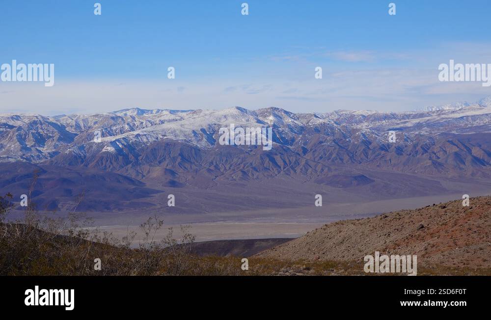 Sierra Nevada Mountains in the Snow at Death Valley National Park Stock ...