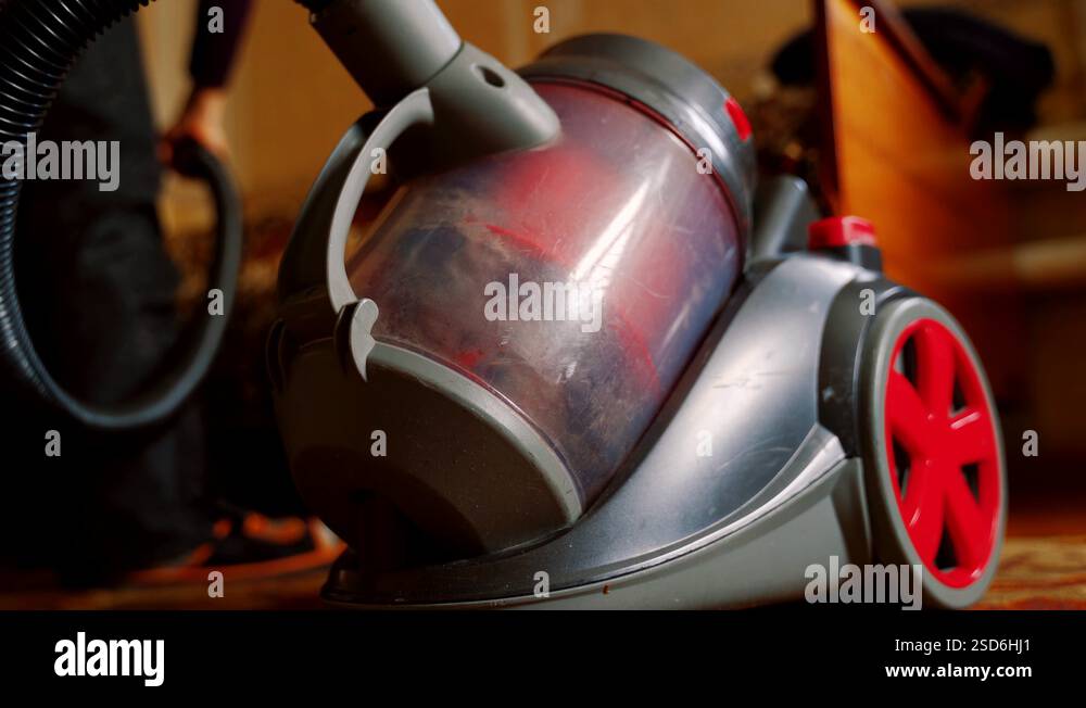 Cyclonic type vacuum cleaner with a transparent container. A lot of ...