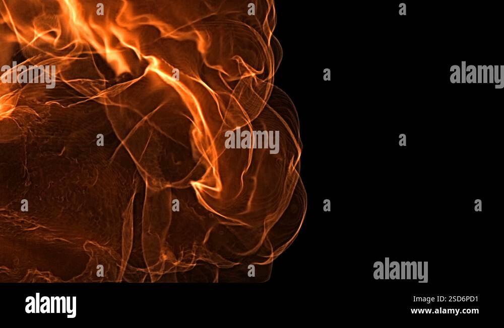 Fire and flame explosion frame fill, slow motion, Alpha matte. 3d ...