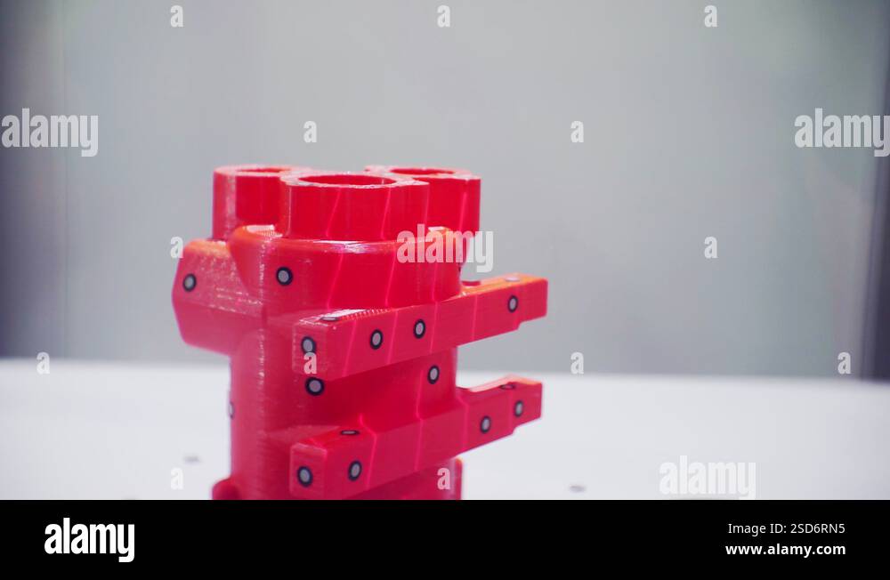 modern instrument measures a complex part with a laser beam Stock Video ...