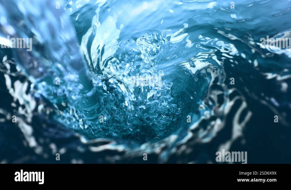 Super slow motion of pouring water in twister shape Stock Video Footage ...