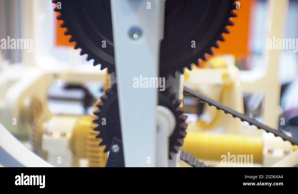 rotating mechanical details of a complex mechanism Stock Video Footage ...