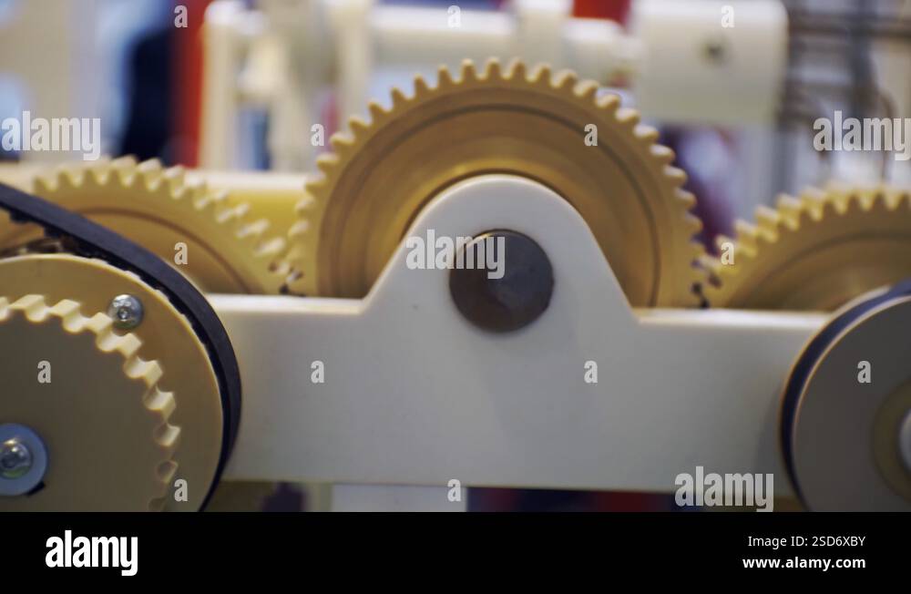 rotating mechanical details of a complex mechanism Stock Video Footage ...