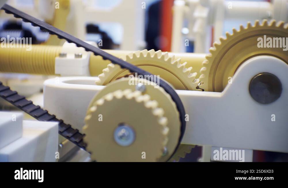 rotating mechanical details of a complex mechanism Stock Video Footage ...