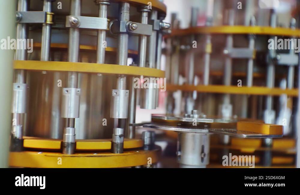rotating mechanical details of a complex mechanism Stock Video Footage ...