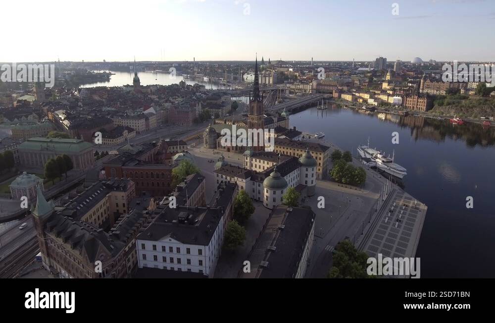 Aerial view of Stockholm City Stock Video Footage - Alamy
