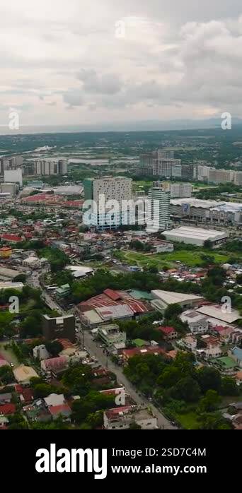 November 12, 2023. City in Panay Island with skyscraper and residential ...