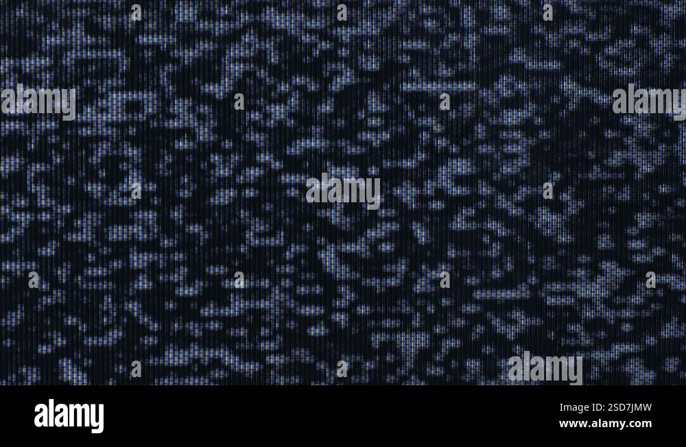 Pixelized image of static noise on a TV-screen. Glitches, broadcast ...