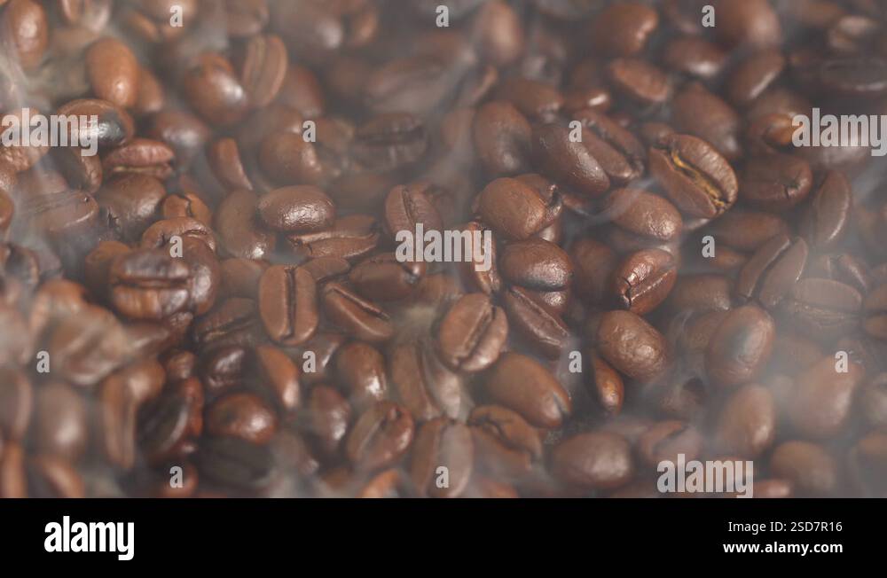 Production of fresh fried coffee beans roasting factory process ...