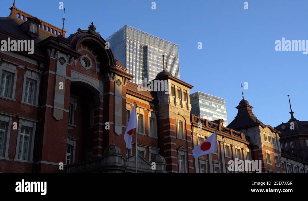 Antique Architecture Of The Famous Tokyo Station In Japan - slow motion ...
