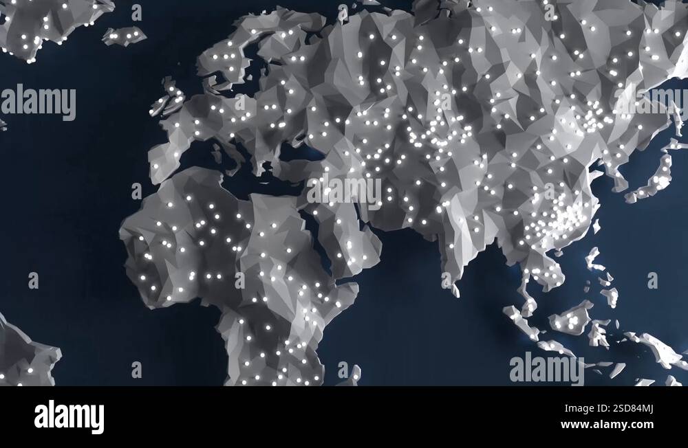 3D Paper Animation Of City Pulling Out To Reveal A World Map Of Growing ...