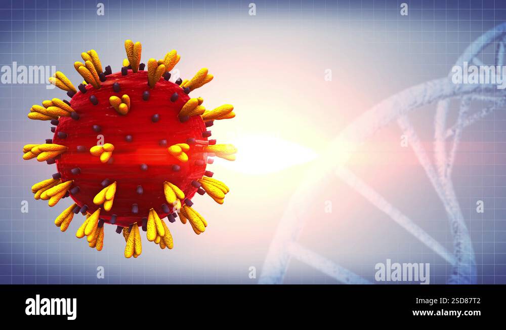 4K Coronavirus outbreak (COVID-19) medical animation.virus dangerous ...