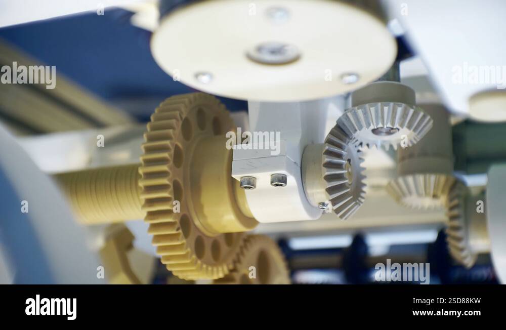moving mechanical details of different shapes and sizes Stock Video ...