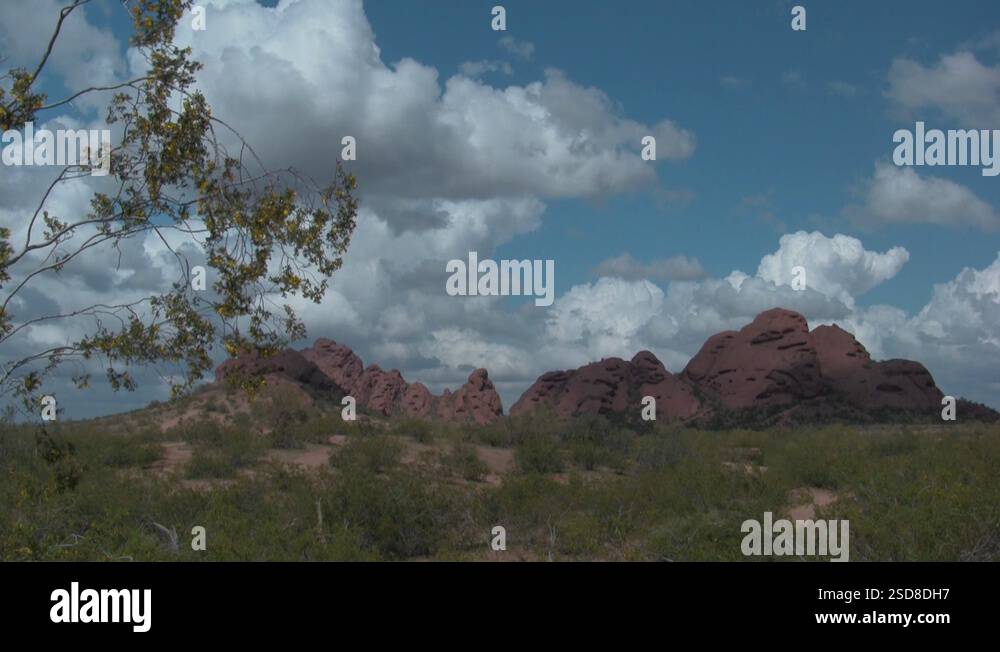Papago Buttes. Clouds over the buttes--big and small--at Papago Park ...