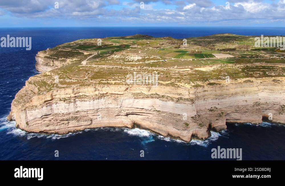 Wonderful coast line of Gozo Malta from above Stock Video Footage - Alamy