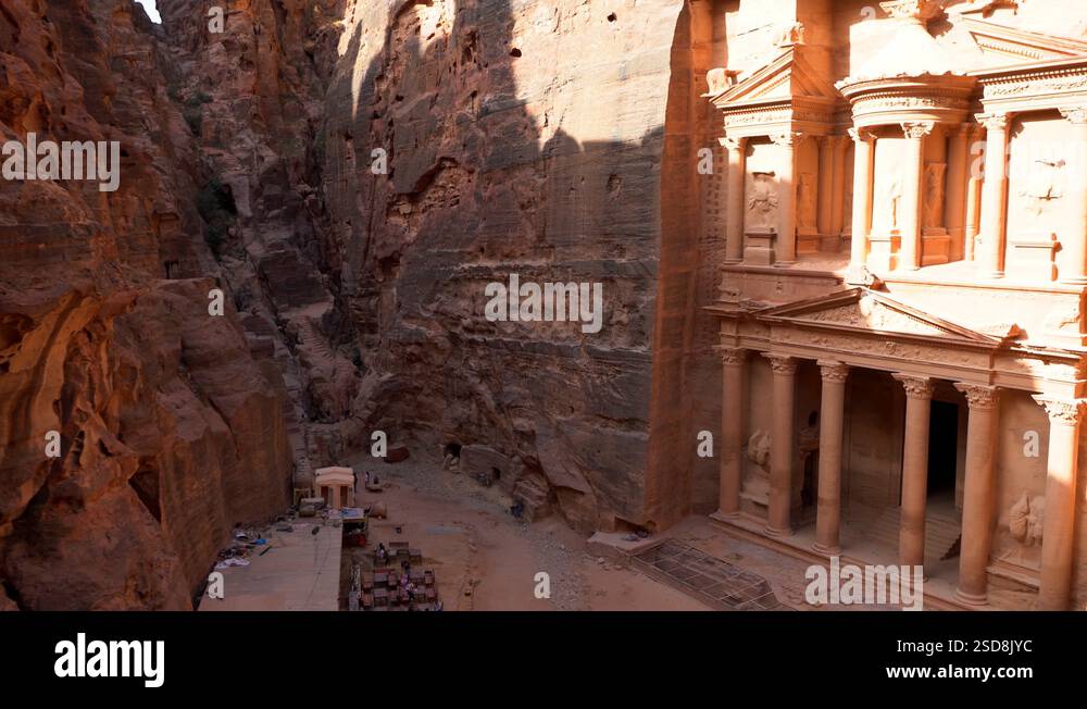 Rock in the ancient city of Petra, one of the new seven wonders of the ...