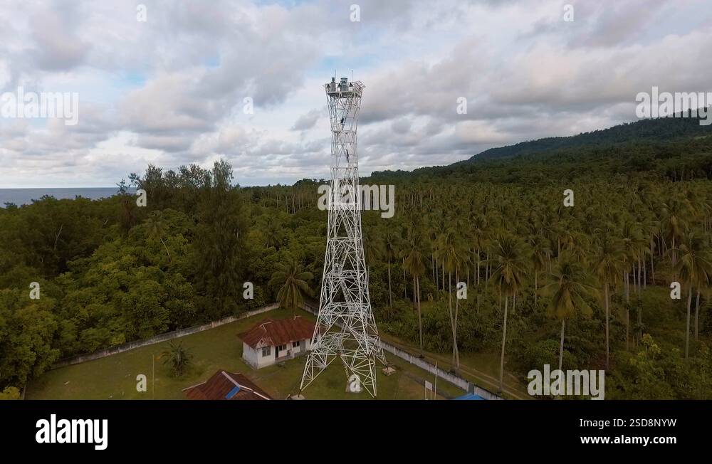 Research and communication antenna on Sula Island, North Maluku ...