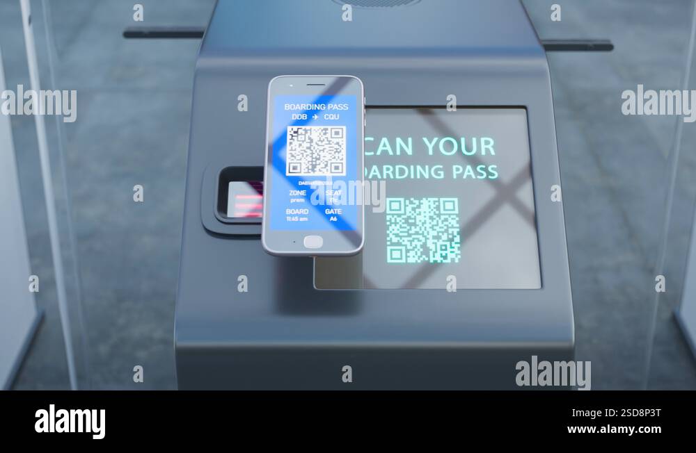 Self-service airport gates. E-Gates. Scan your boarding pass and get ...