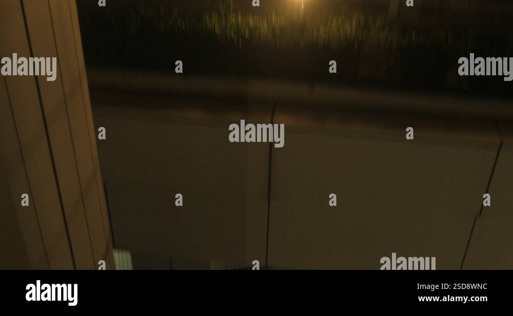 A cityscape from rising elevator at the urban city in Tokyo wide shot ...