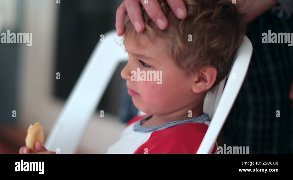 Parent caressing child head with hand. Father Stock Video Footage - Alamy