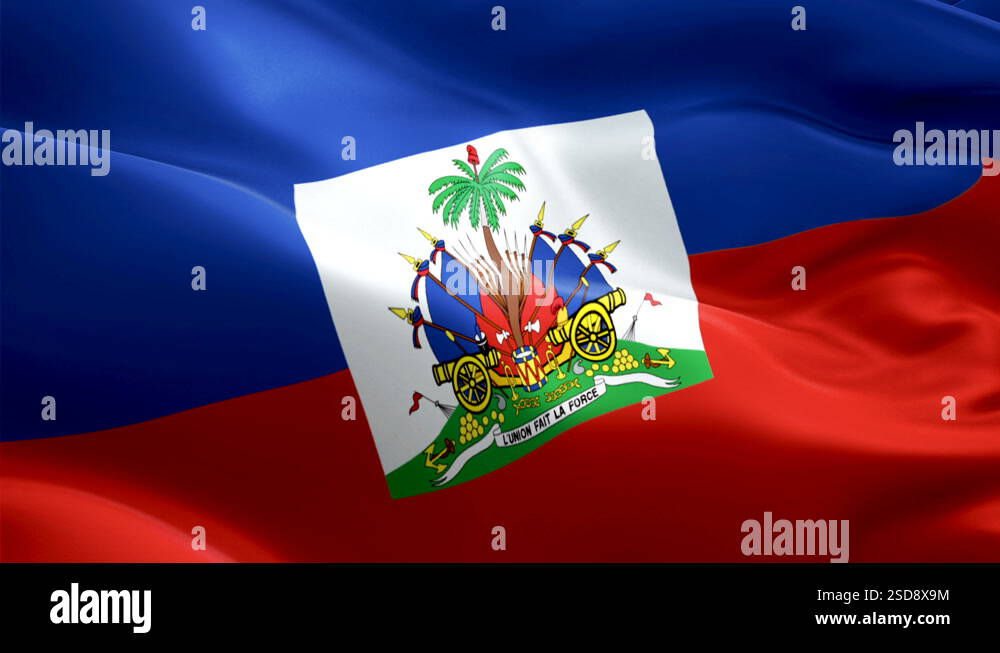 Haiti waving flag. National 3d ‎Haitian flag waving. Sign of Haiti ...