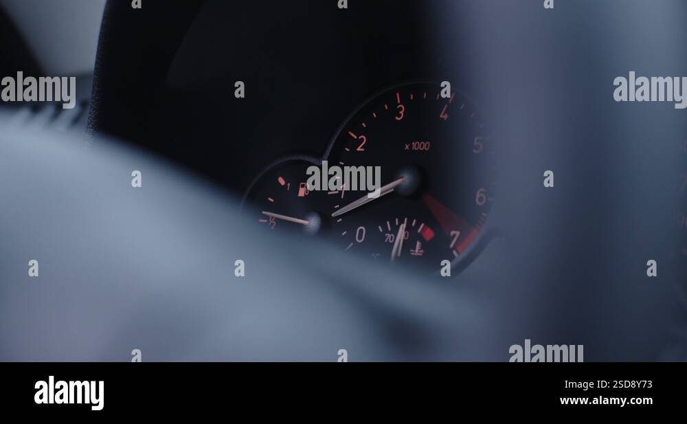 Car Dashboard - Engine Revving Stock Video Footage - Alamy