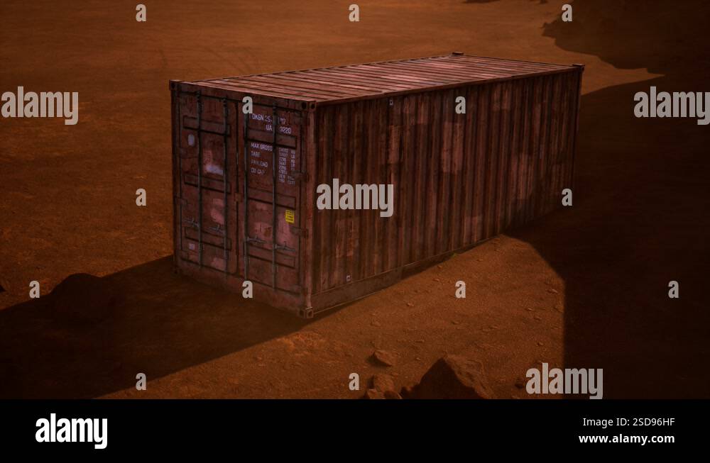 abandoned shipping container in the desert Stock Video Footage - Alamy
