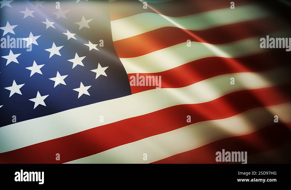 4k United States of America National flag wrinkles seamless wind USA ...