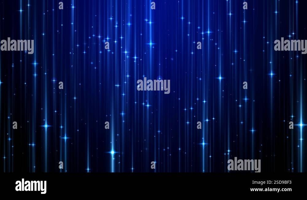 Stars light. long length and from front. blue and blue bg [loop] Stock ...