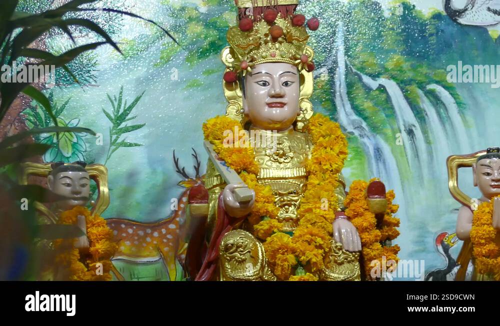 Chinese Holy Goddess Statue on the Shrine Stock Video Footage - Alamy