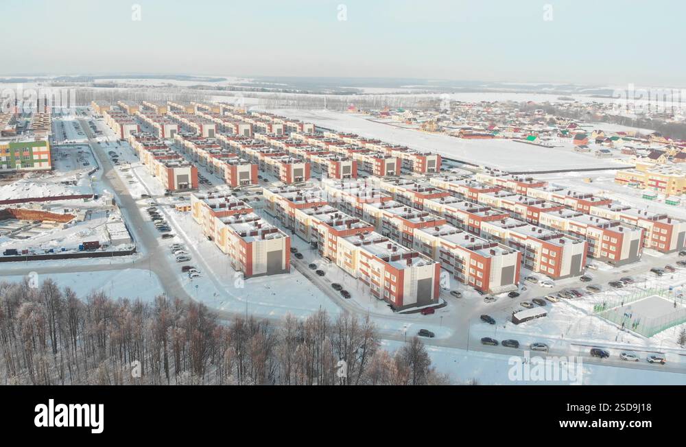 A living complex of a bunch of identical buildings Stock Video Footage ...