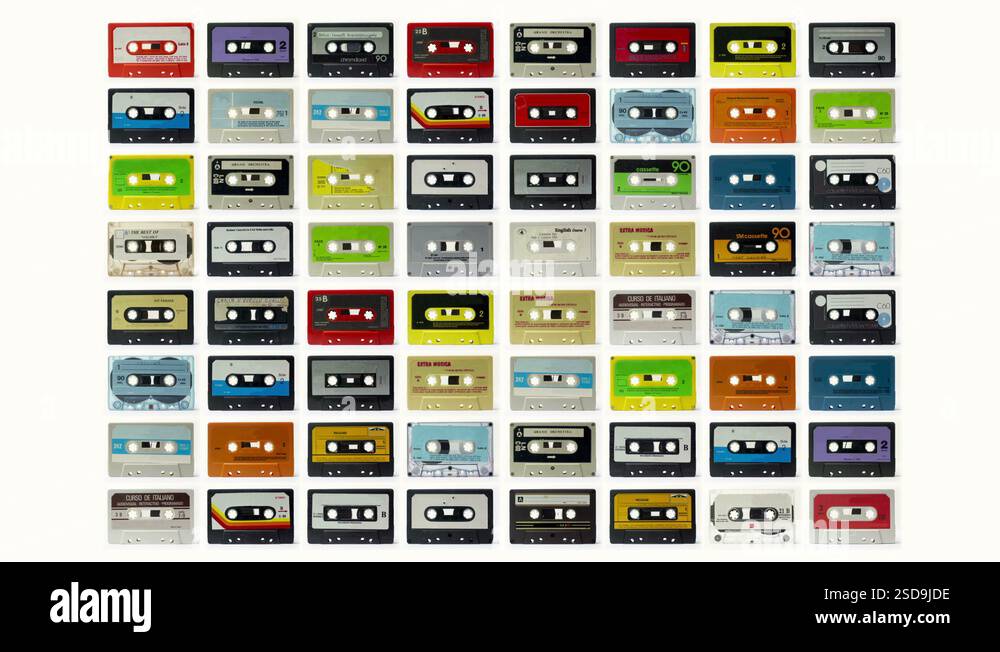 tape vintage cassette collection Stock Video Footage - Alamy