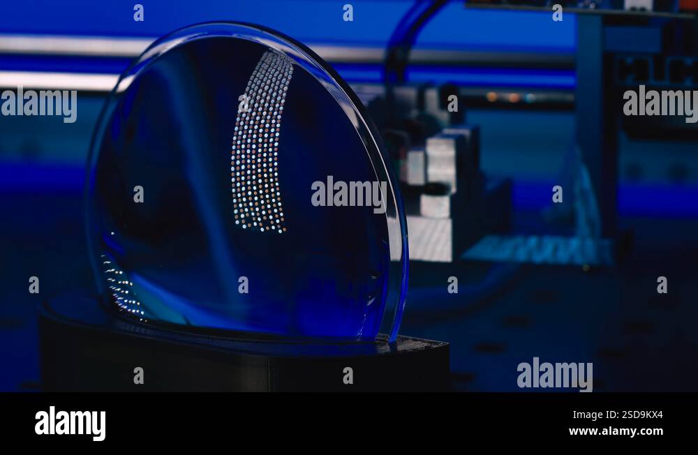 Experiments with a laser system in the laboratory. Beam of RGB laser on ...