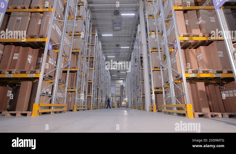 Timelapse warehouse, active work in the warehouse time laps ...