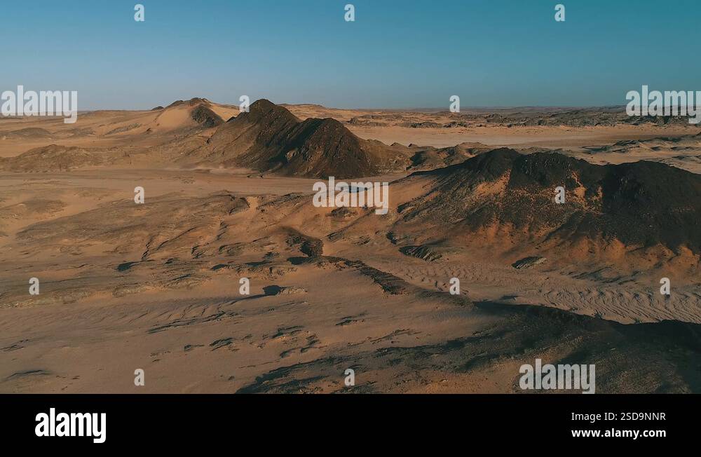 flight over sand plains and mountains of namib desert Stock Video ...