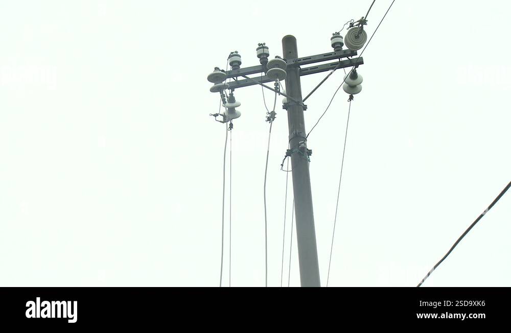Hurricane Wind Damage To Utility Poles Wires Stock Video Footage - Alamy