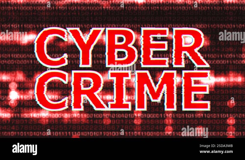 4K Cyber Crime Corrupted Signal Notification Display 4 Stock Video ...