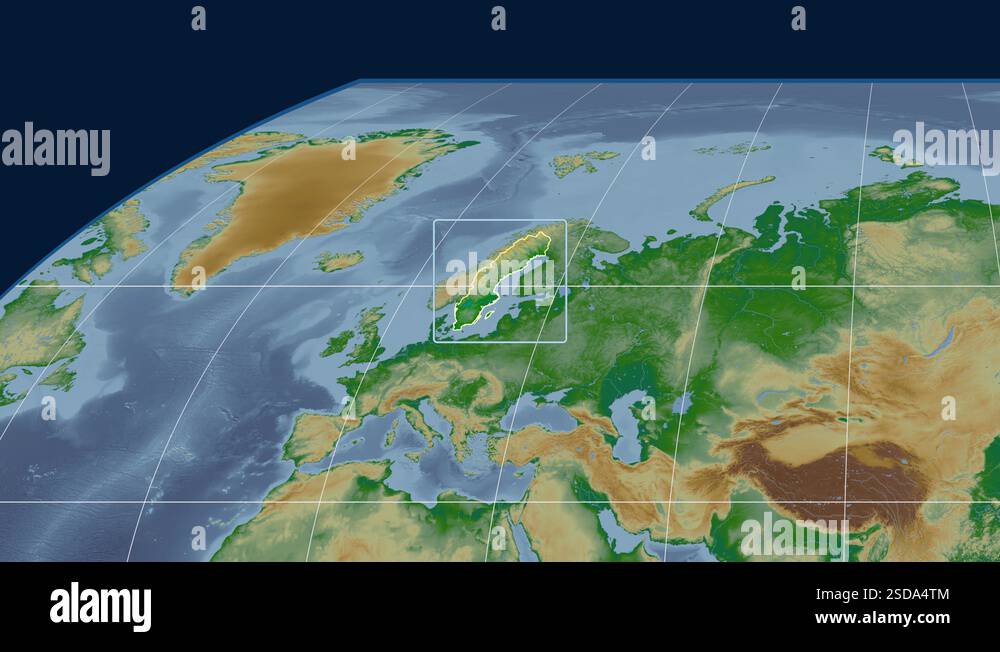 Sweden - 3D tube. Kavrayskiy VII. Bumps shaded. 1920x1080px Stock Video ...