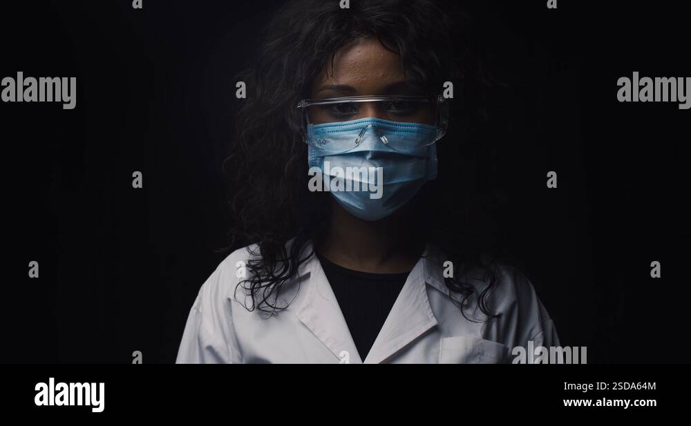 A spy in a medical laboratory breaks test tubes with a virus Stock ...