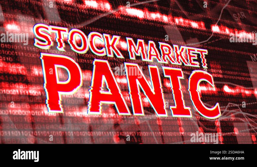 4K Stock Market Panic Corrupted Signal Notification Display Stock Video ...